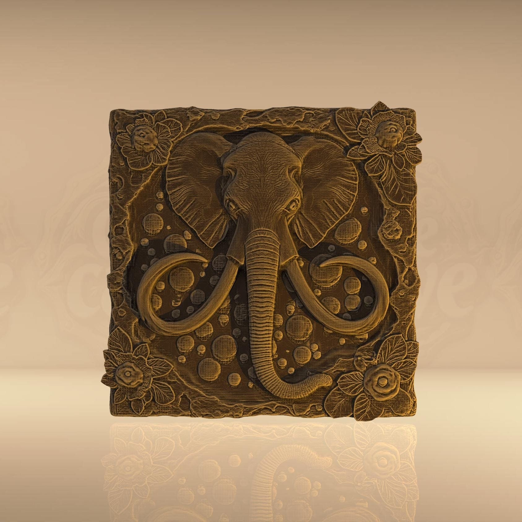 Lotus, Elephant CNC Files, 3D STL Model Depthmap - Etsy