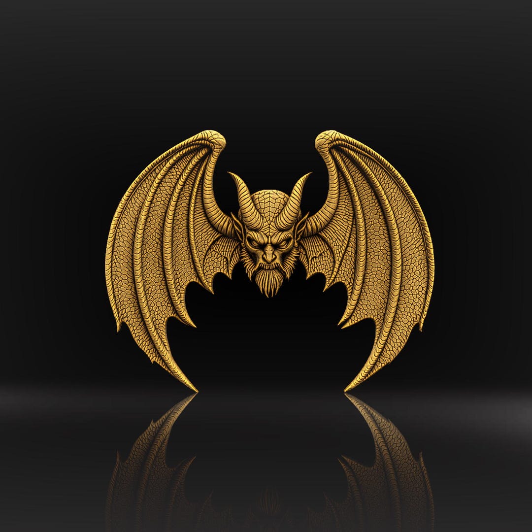 Winged Demon Head CNC Files, 3D STL Model, 3D Printer - Etsy