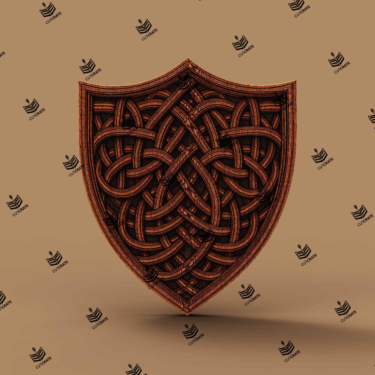 Celtic, Viking Shield - 3D STL Model for CNC, Depthmap for Laser ...