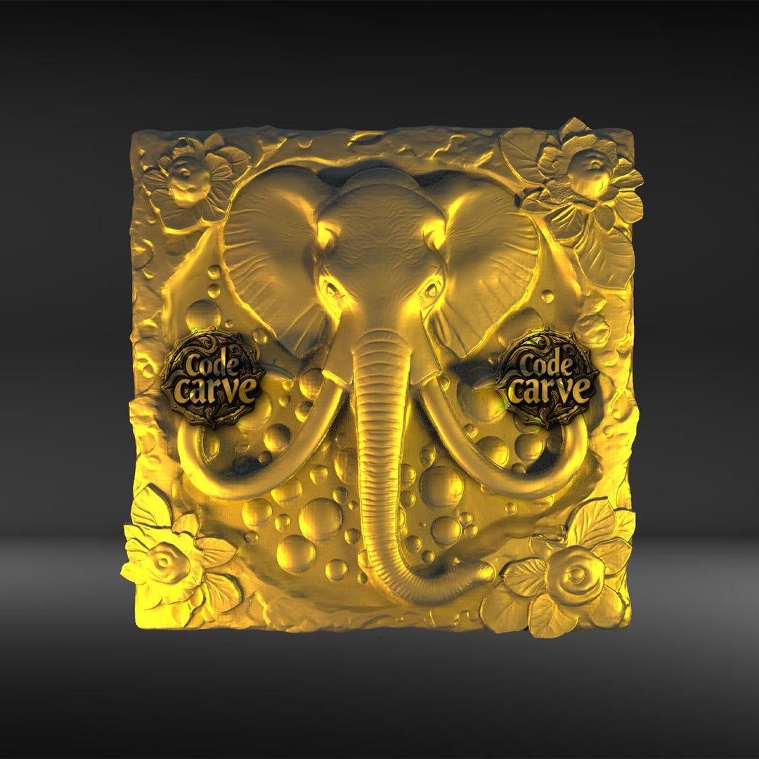 Lotus, Elephant STL CNC Depthmap Bitmap Laser Ready File - Etsy