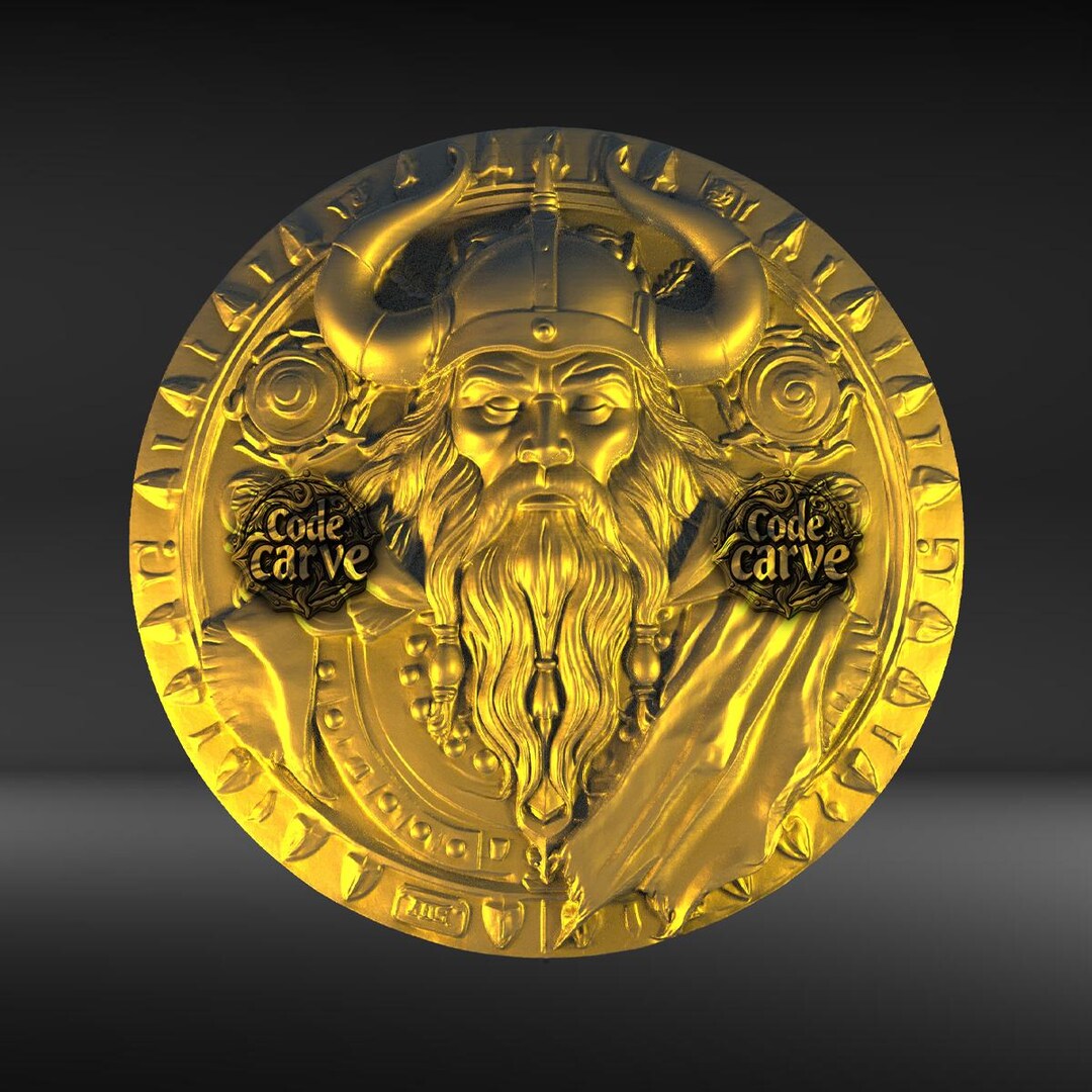 Viking Coin STL CNC Depthmap Bitmap Laser Ready File - Etsy