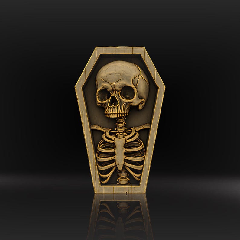Skeleton Coffin CNC File, 3D STL Model Depthmap - Etsy