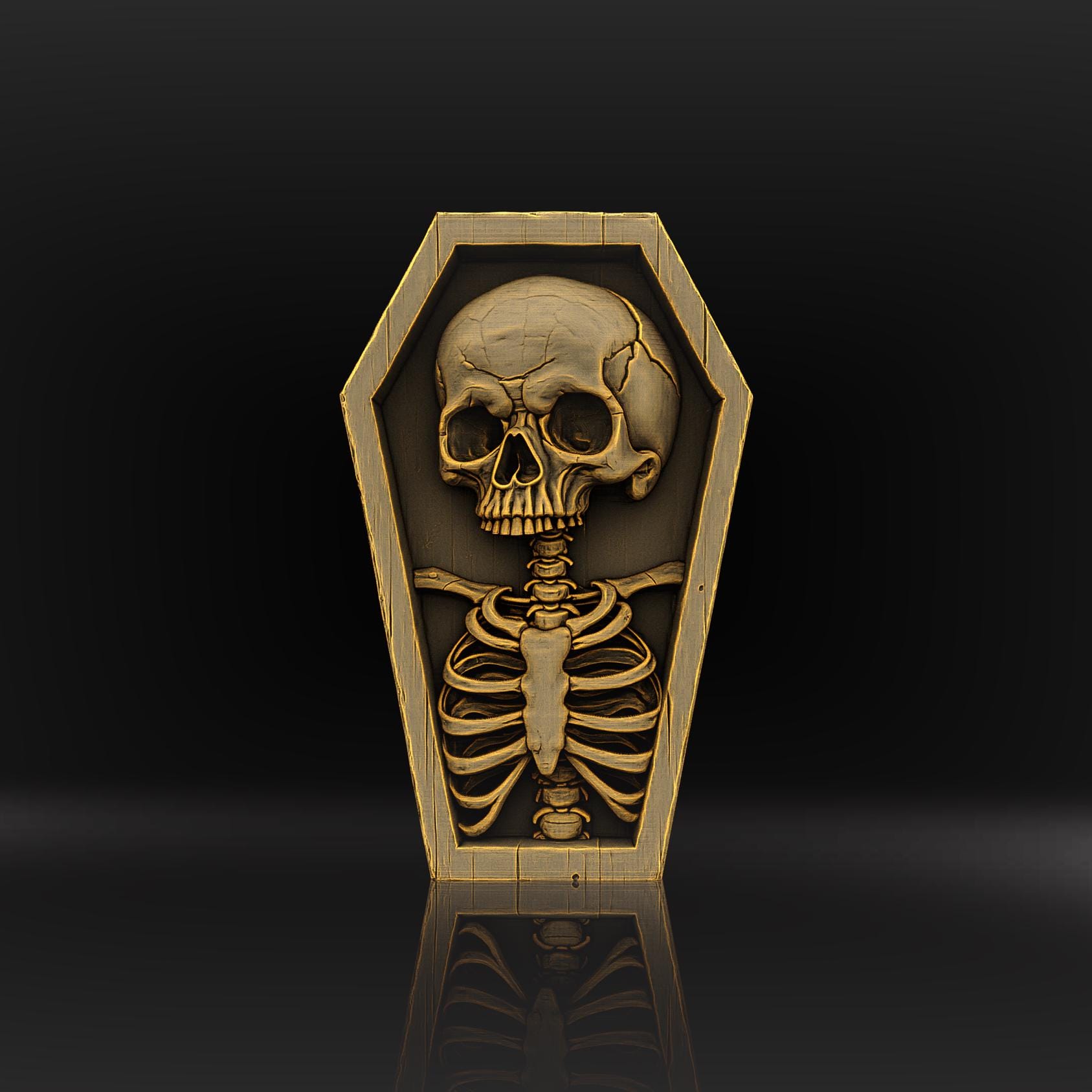 Skeleton Coffin CNC File, 3D STL Model Depthmap - Etsy