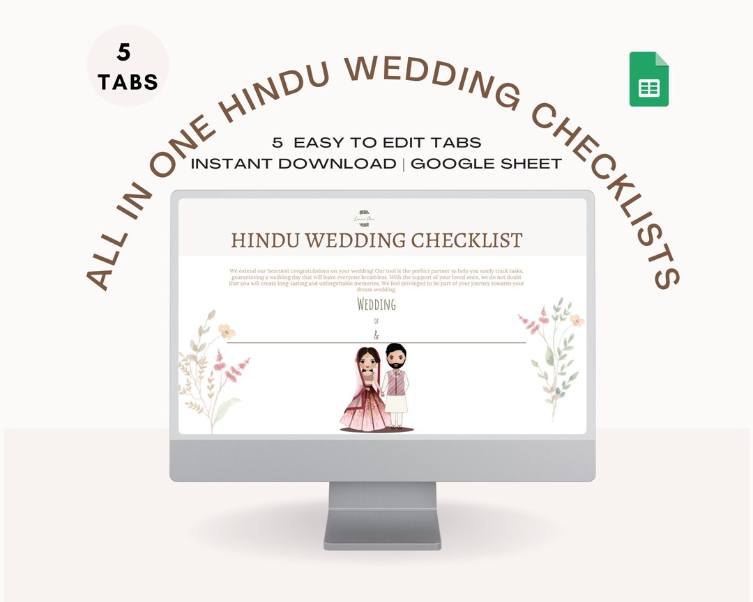 Indian Wedding Checklist Spreadsheet Hindu Wedding Planner Template Indian Wedding Checklist Spreadsheet Hindu Wedding Planner Template