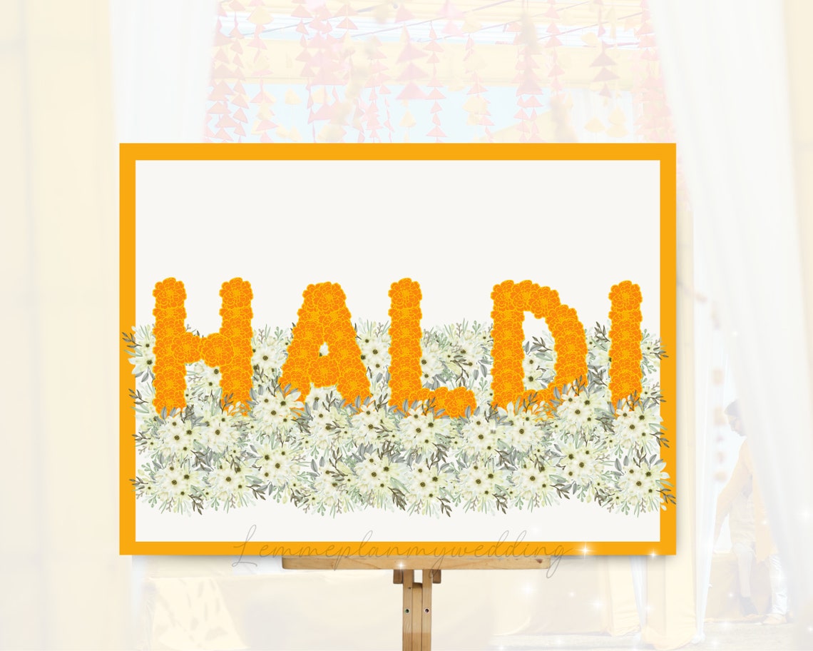 Haldi Welcome Sign | Indian Wedding Sign | Haldi Ceremony Sign | Haldi ...