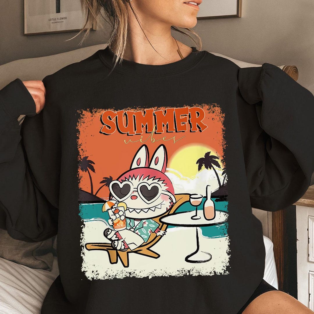 Summer Labubu PNG | Cute Labubu in Swimsuit & Floatie | Kawaii Beach ...