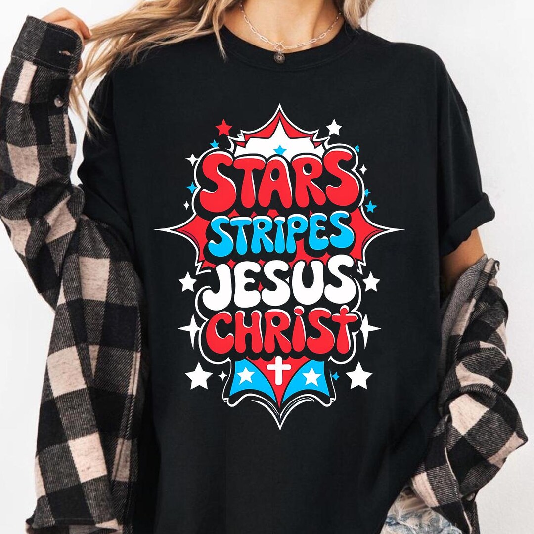 Stars Stripes Jesus Christ Png | Fourth of July | Christian ...