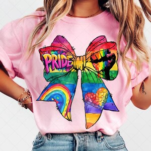Coquette Pride Bow Png, LGBTQ Bow Png, LGBTQ Png, Love is Love Png ...