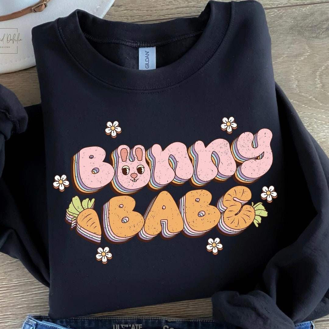 Bunny Babe Png, Retro Easter Png, Floral Bunny Png, Happy Easter Png ...