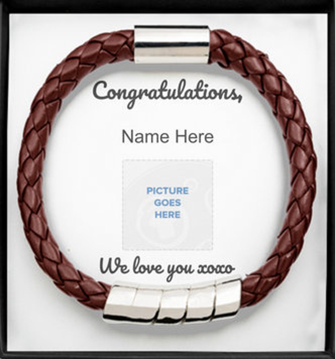 Congratulations Gift wonderful Men's Vegan Leather Bracelet ...