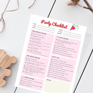 Printable Party Planning Checklist - Ultimate Event Organizer - Etsy