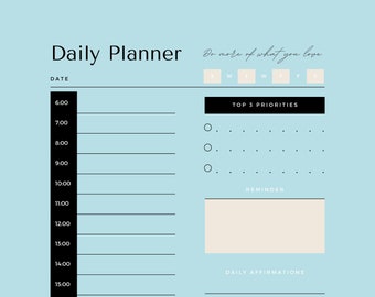 Daily Planner Goodnotes Template, Undated, Digital Planner Pdf, Cute ...