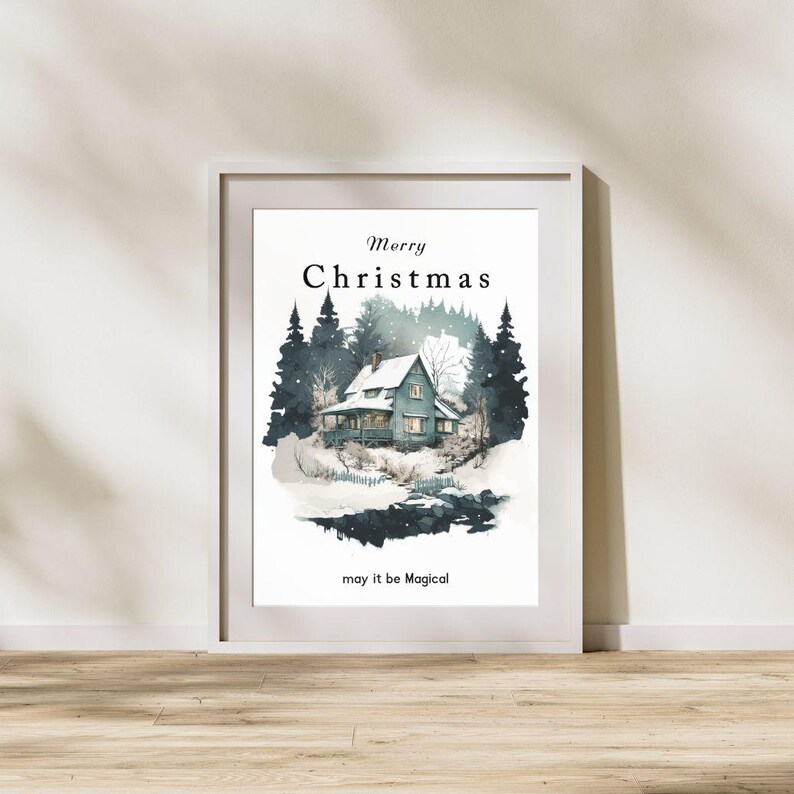 Gallery Typography Christmas Wall Art Designs | Festive Digital Prints ...