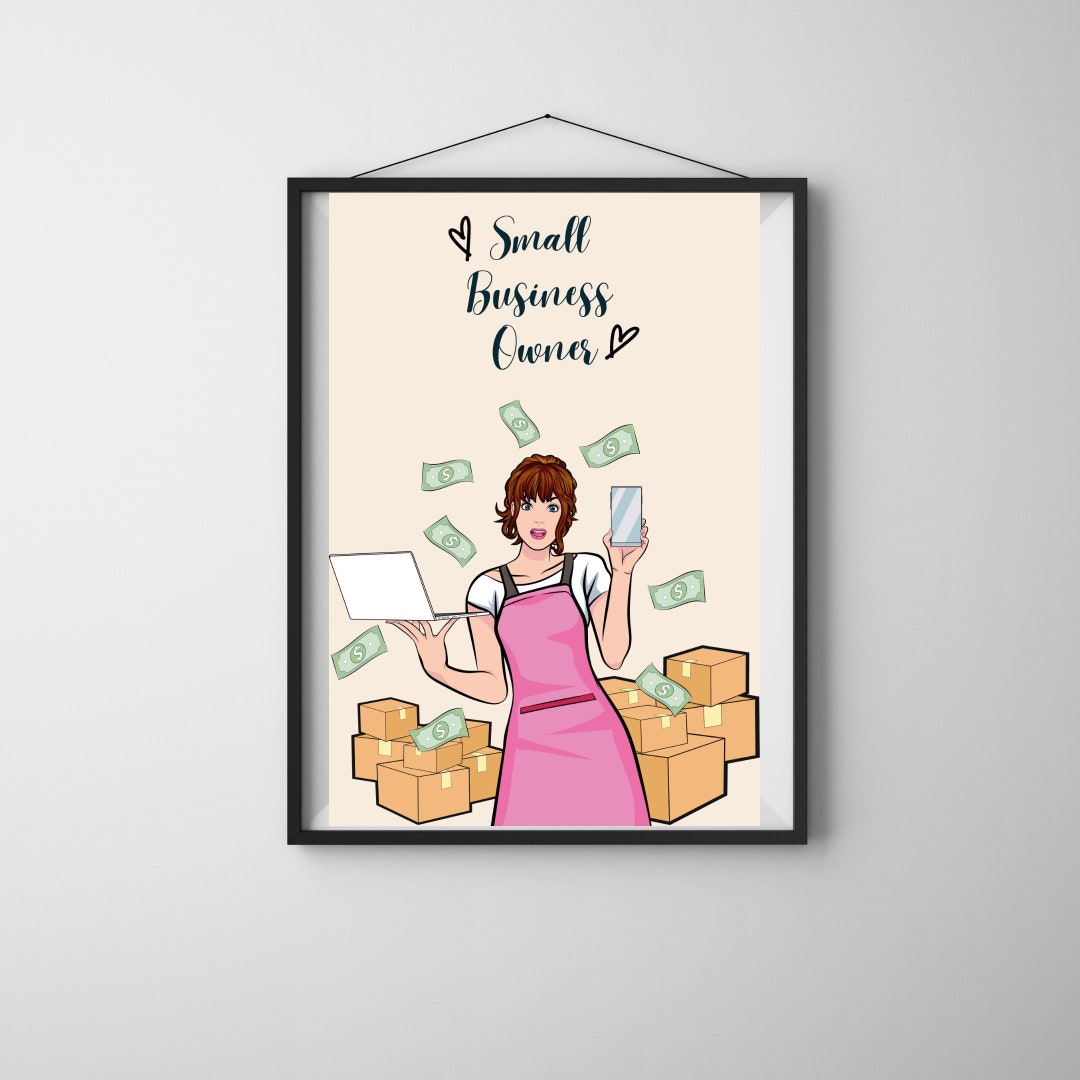 Female Boss Portrait, Small Business Owner, Girl Money Art, Boss Lady ...