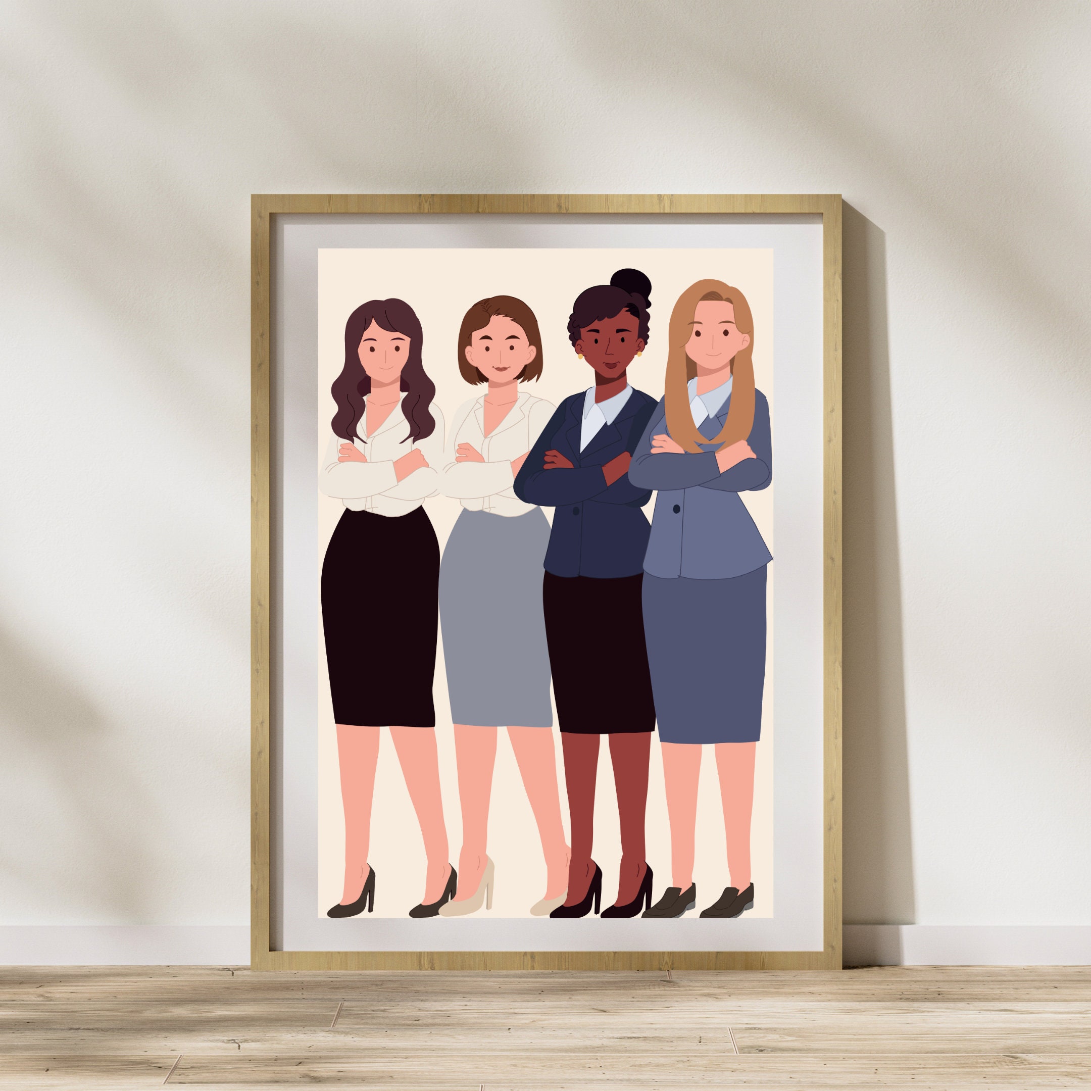Strong Women Svg Wall Art Diversity Art Print Girl Power Office Wall