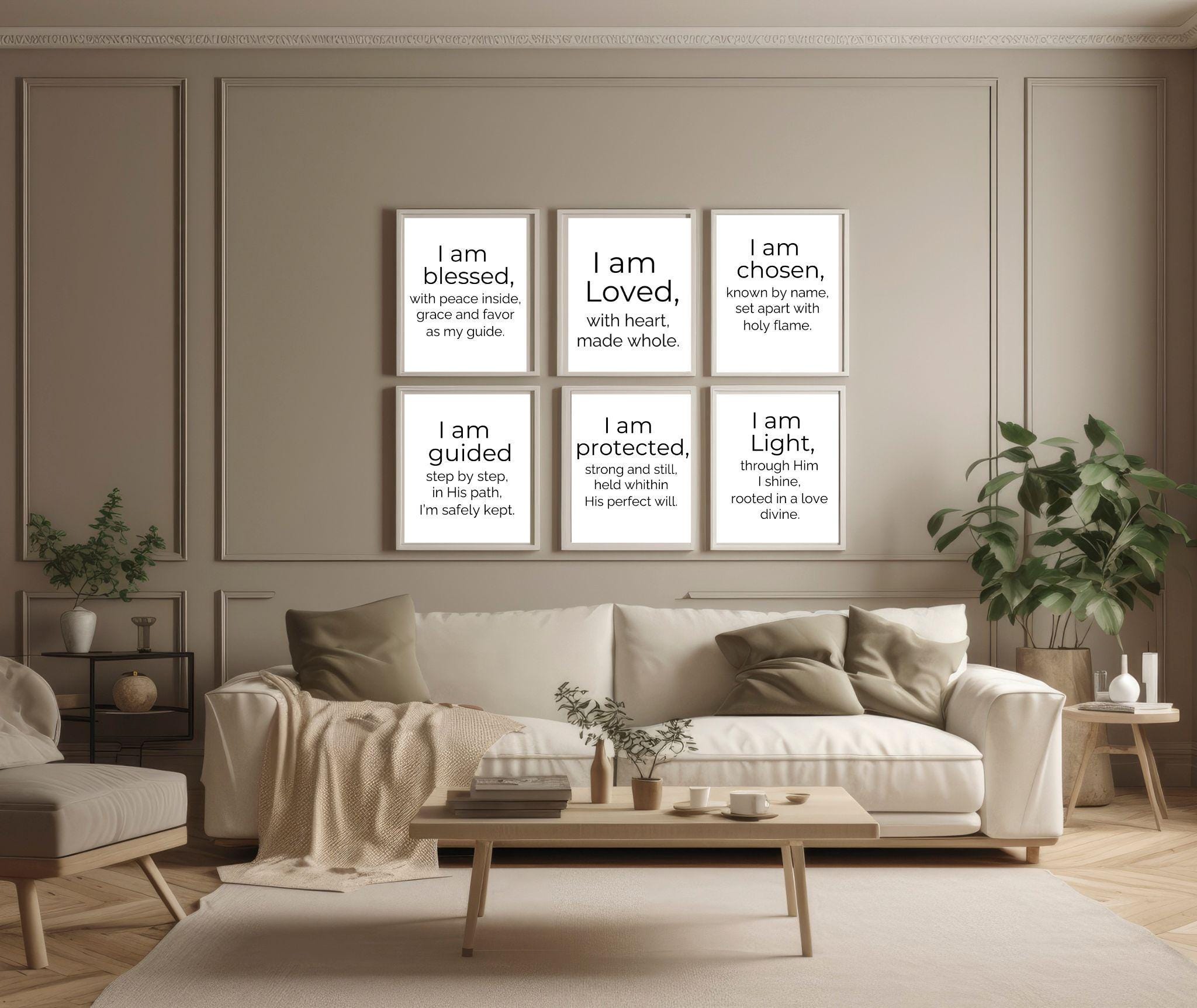 Modern Christian Printable Wall Art | Faith-based Bible Sketches of ...