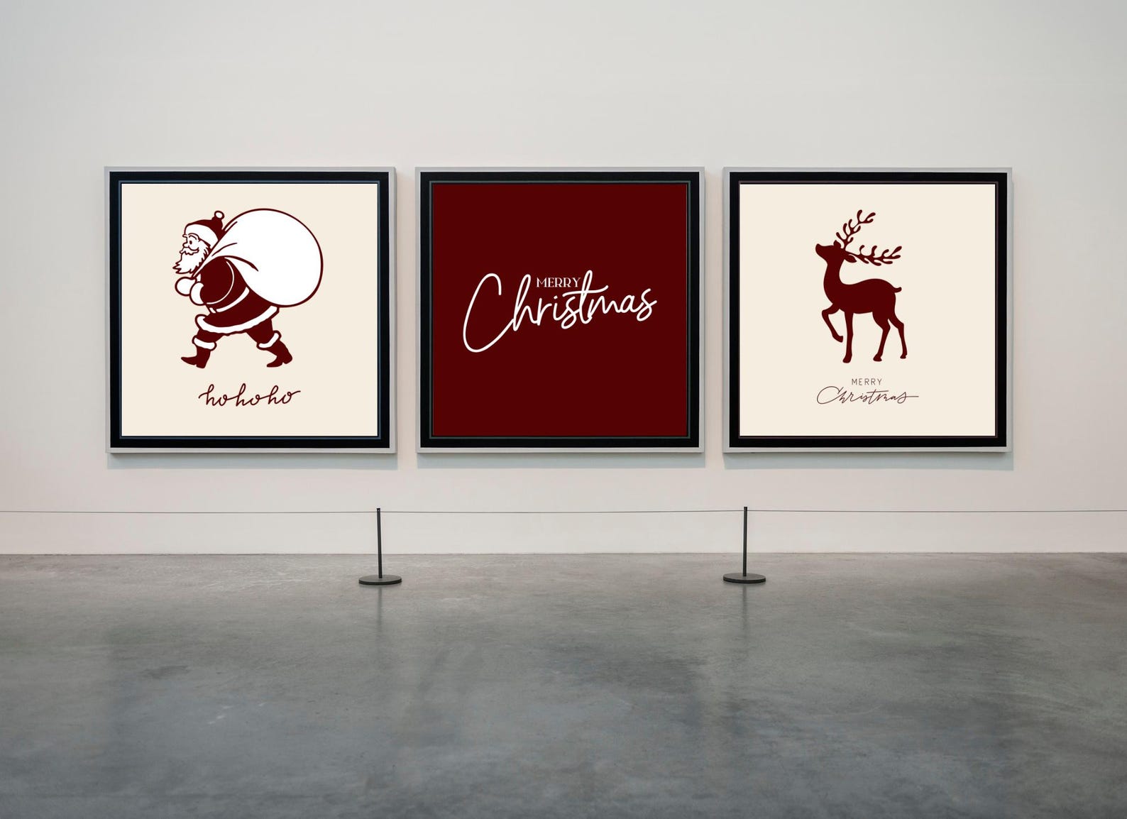 Gallery Set of 3 Christmas Wall Art Designs | Festive Digital Prints ...