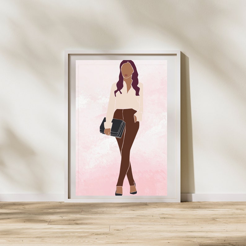 Female Boss Portrait, Girl Money Art, Boss Lady Art, Girl With Cash ...