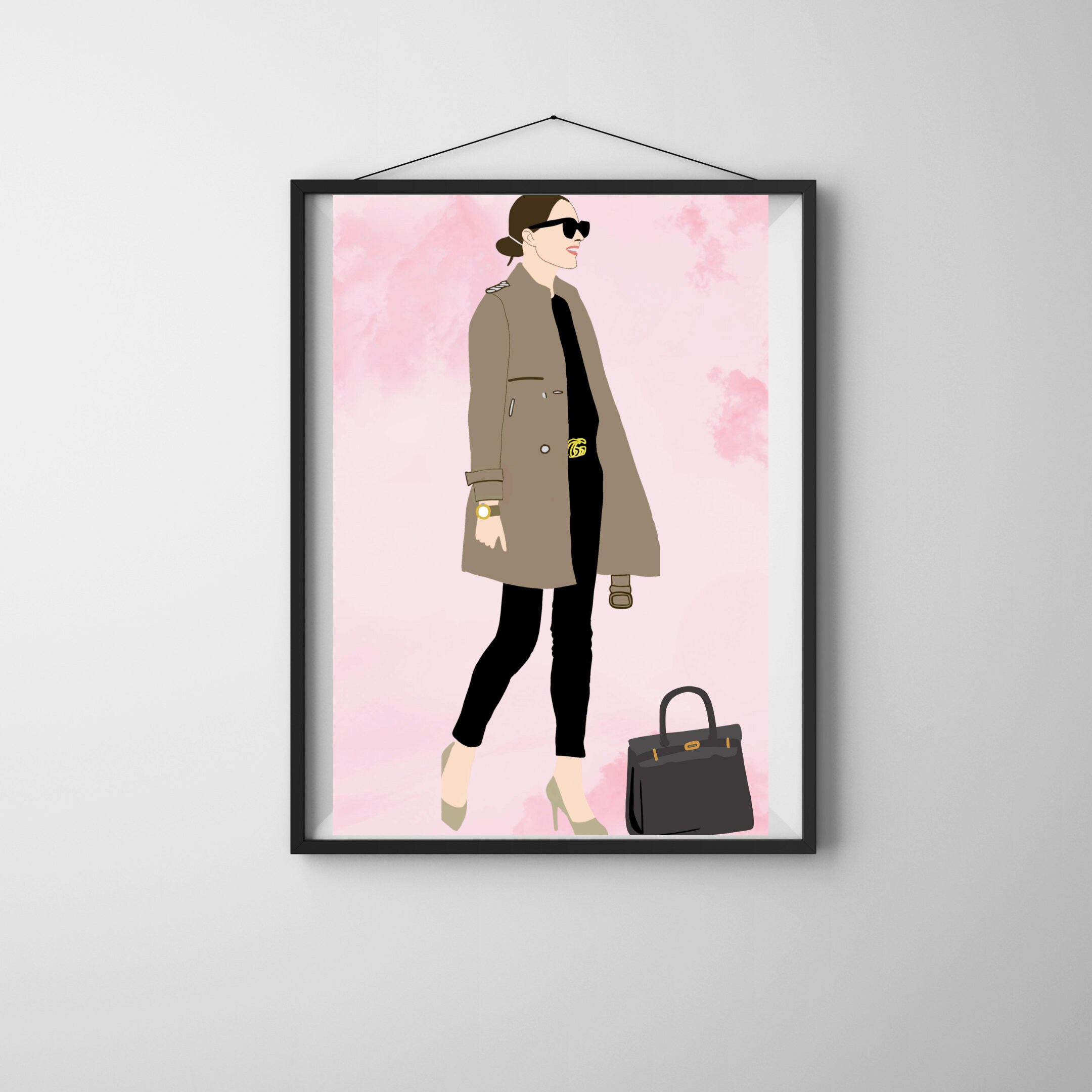 Female Boss Portrait Girl Money Art Boss Lady Art Girl With - Etsy