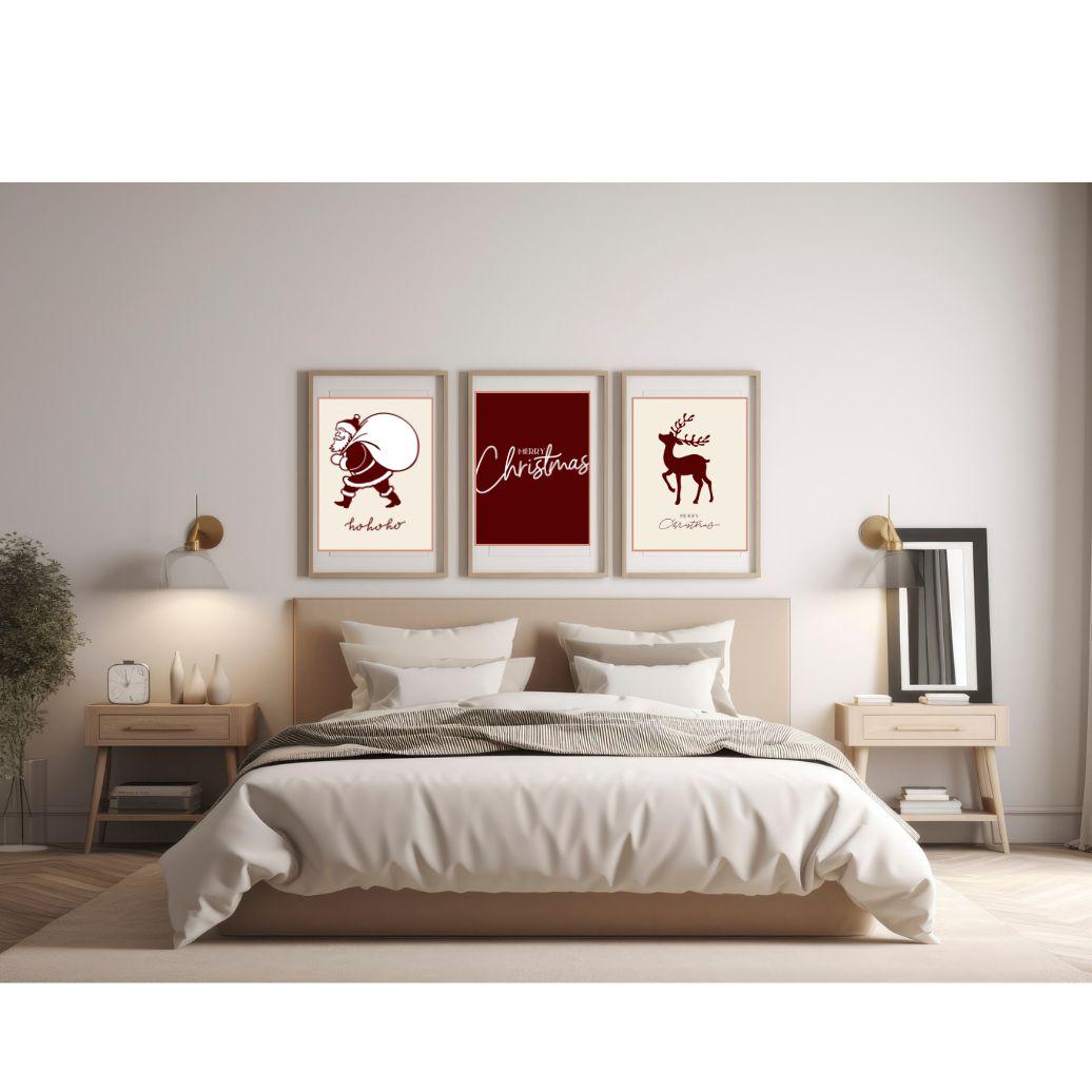 Gallery Set of 3 Christmas Wall Art Designs | Festive Digital Prints ...