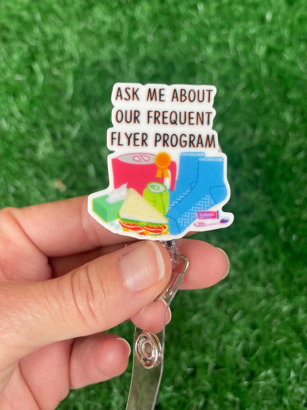 Funny ER Nurse Badge Reel Nurse Id Badge Clips Fun Badge Holders ...