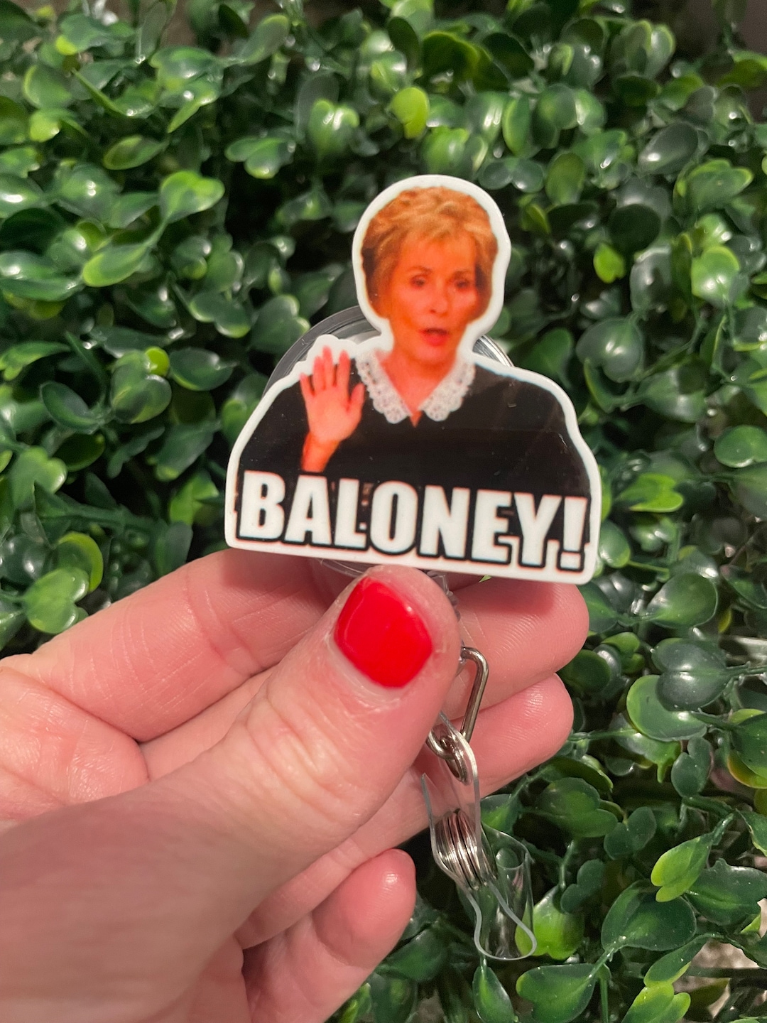 Judge Judy Retractable Badge Reel Nurse RN Funny ID Badge Holders Clips ...
