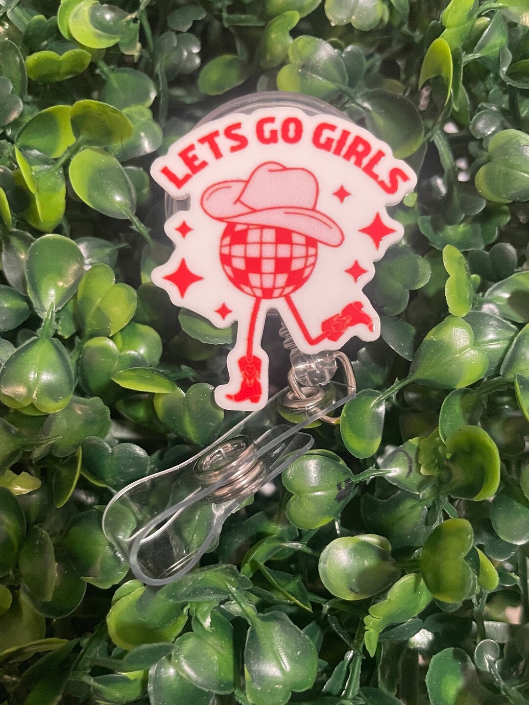 Lets Go Girls Cowgirl Retractable Badge Reel Nurse Badge Clip Western ...