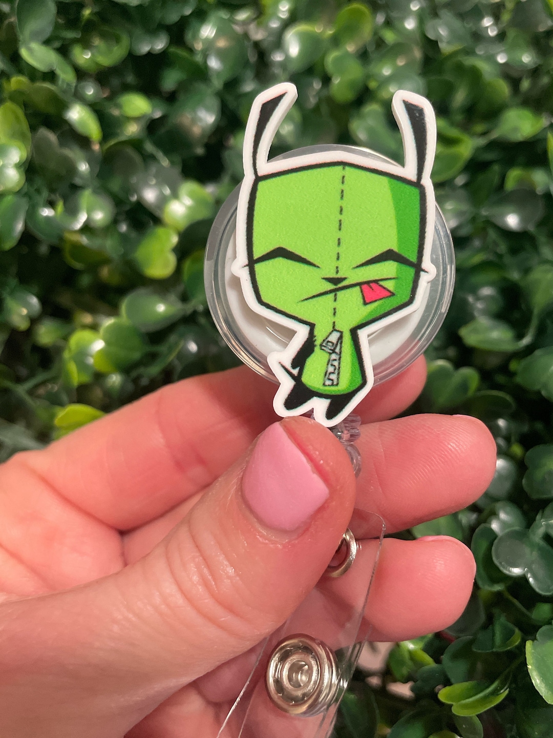 Invader Zim Retractable Badge Reel Nurse RN Badge Reel Funny Cartoon ...