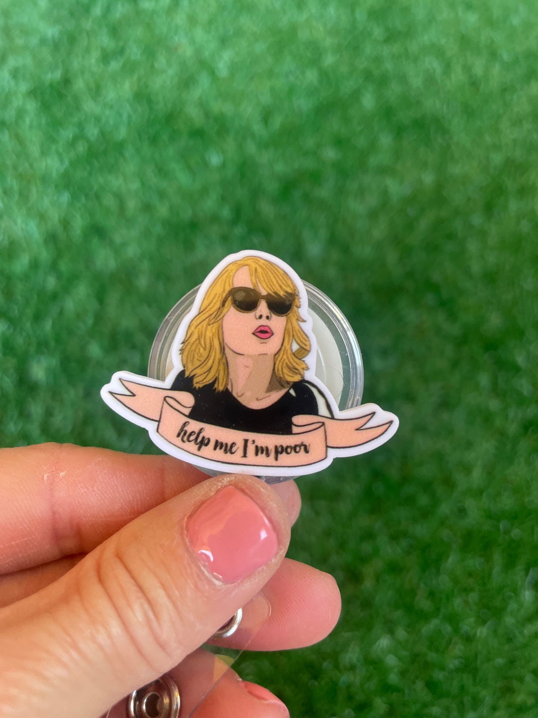 Help Me Im Poor Funny Retractable Nursing Badge Reel Humor ID Badge ...