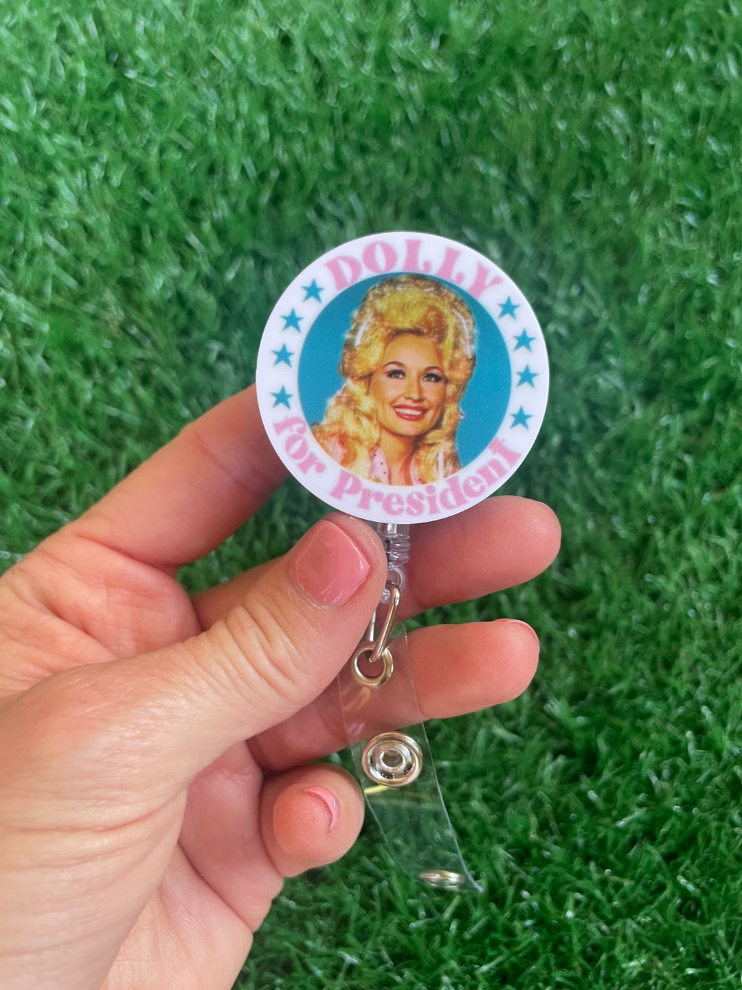 Dolly Parton for President Retractable Badge Reel Southern Nurse Badge ...