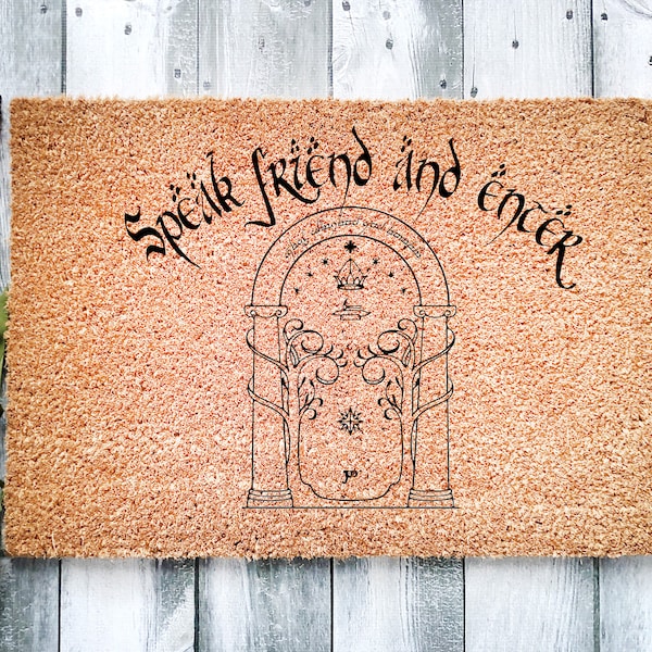 Speak Friend and Enter Doormat - Etsy
