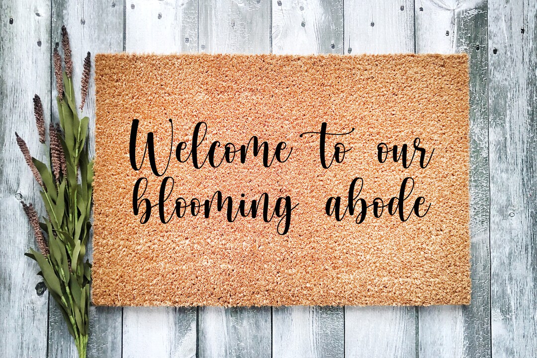 Welcome to Our Blooming Abode Plant Lover Outdoor Mat Coco Mat ...