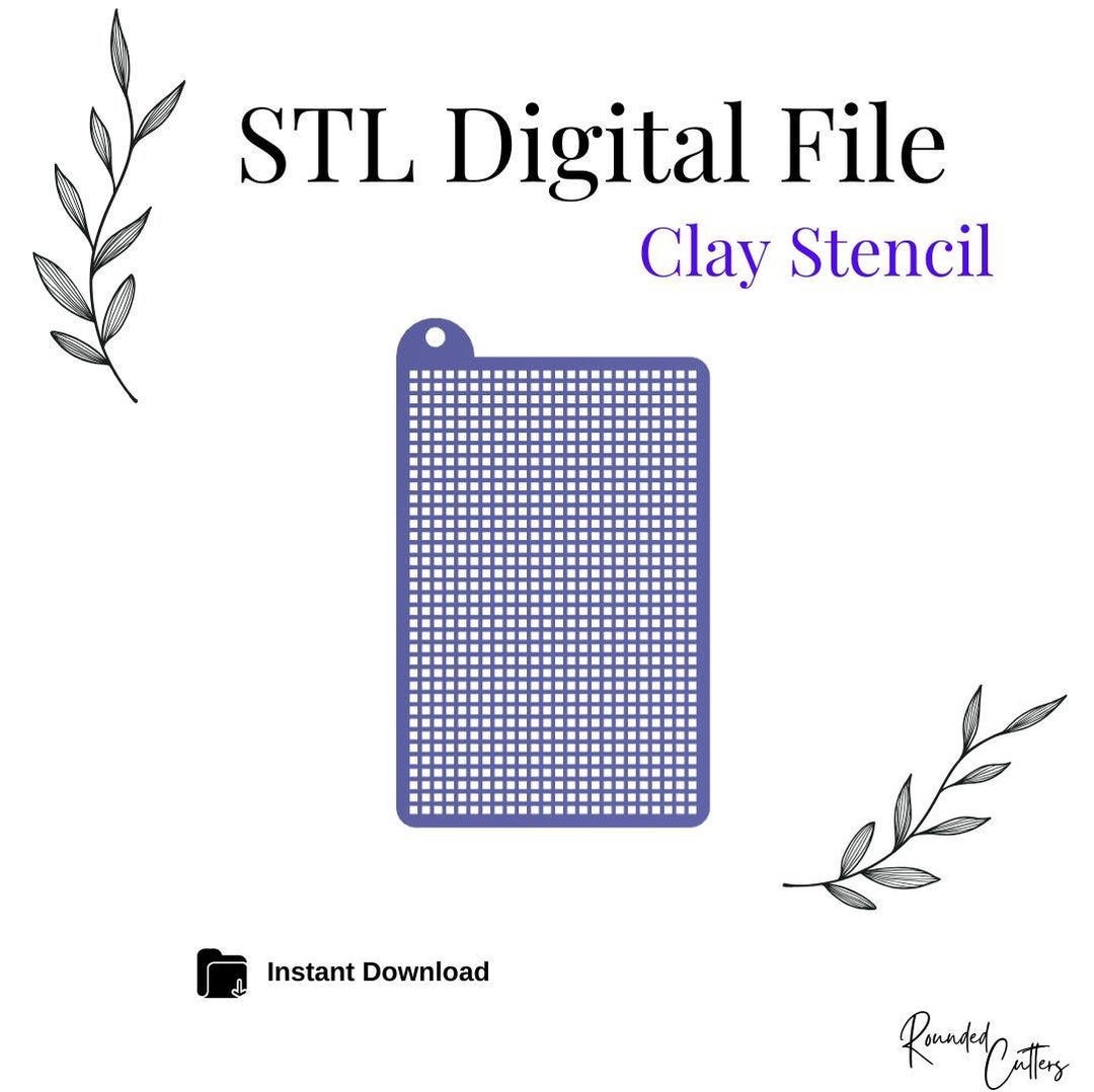 Stencils #112, 2mmx2mm Square Stencil for Polymer Clay, Digital STL ...