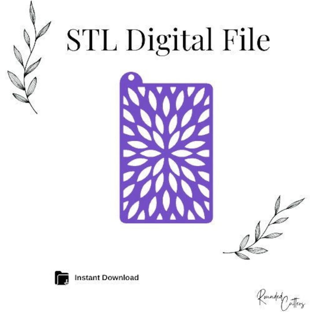 Stencils #25 for Polymer Clay, Digital STL File, Instant Download, STL ...