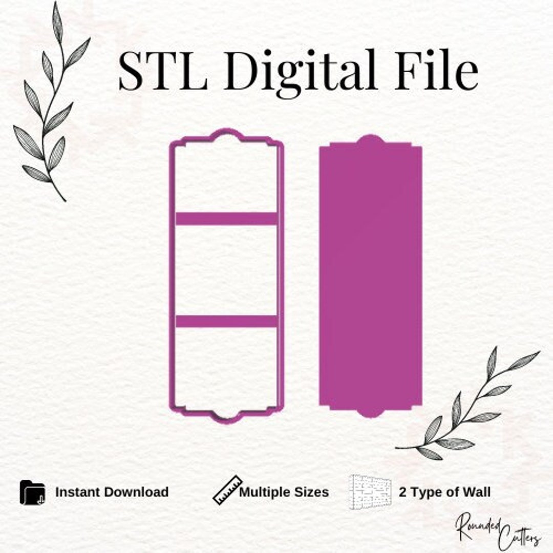 Bookmark #3 Cutter, Digital STL File, 2 Cutter Versions, Instant ...