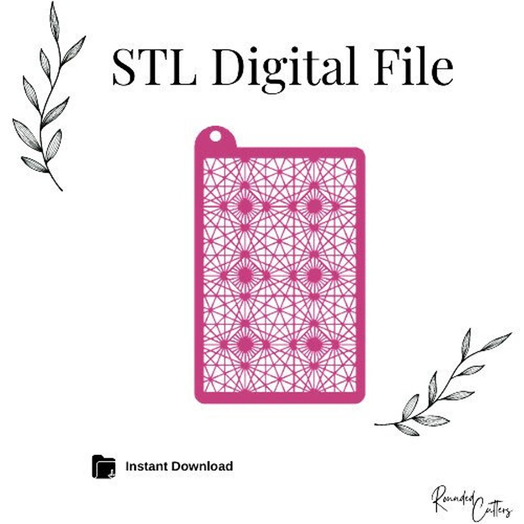 Stencils #72 for Polymer Clay, Digital STL File, Instant Download, STL ...