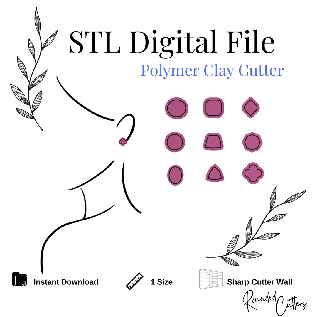 Stud Cutter SET Polymer Clay Cutter, Digital STL File, Instant Download ...
