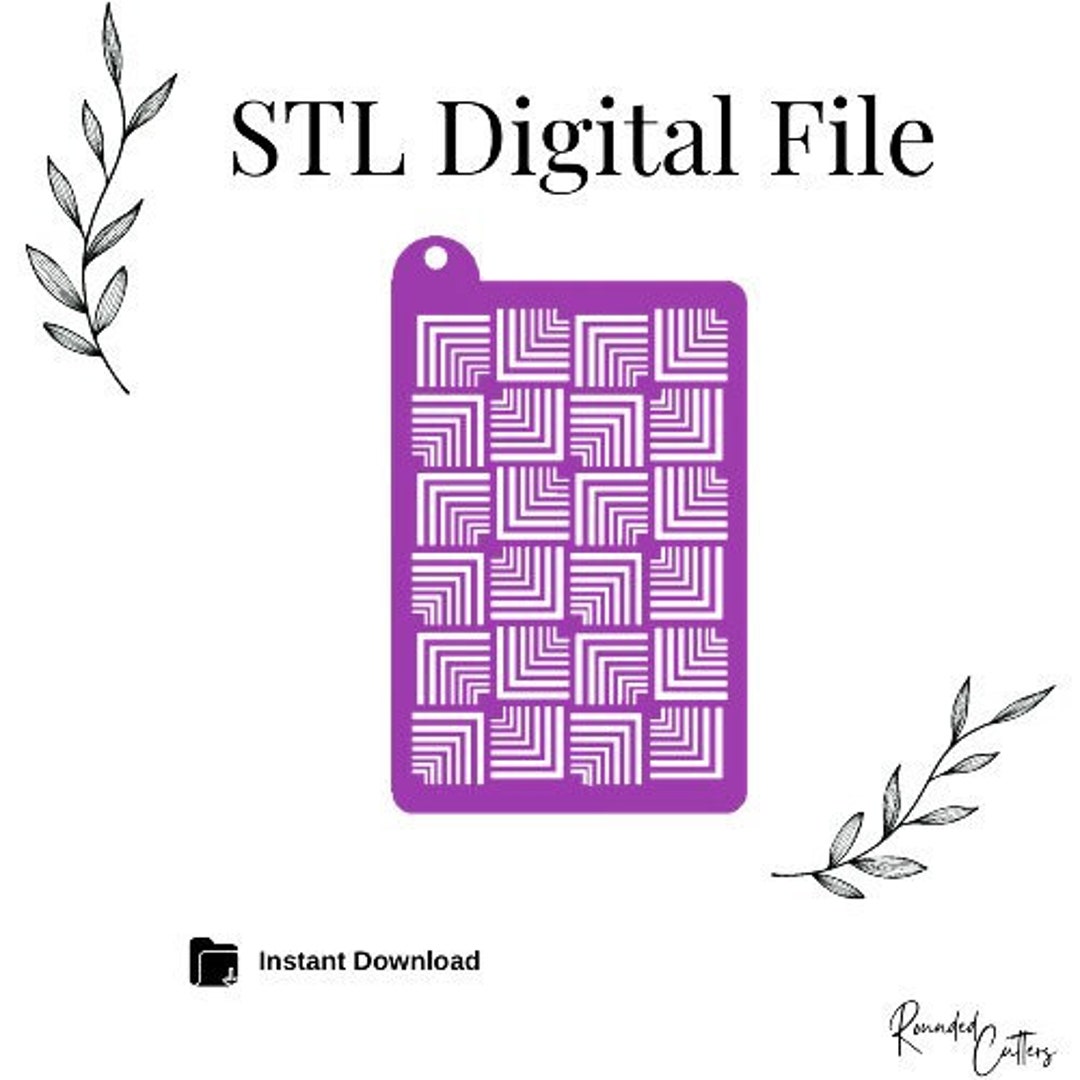Stencils #37 for Polymer Clay, Digital STL File, Instant Download, STL ...