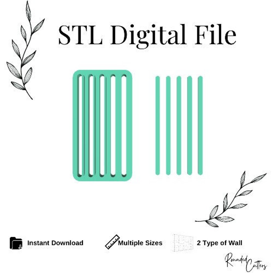 Thin 5 Sticks Cutter, Digital STL File, 2 Cutter Versions, Instant ...