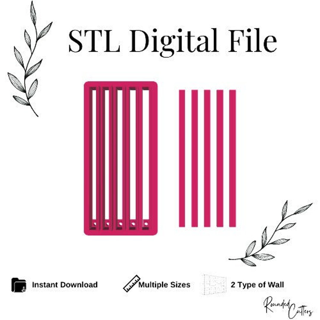 Thin 5sticks Cutter, Digital STL File, 2 Cutter Versions, Instant ...