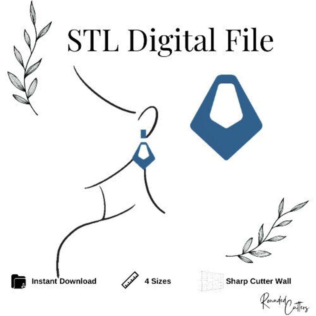 Hallow Trapezoide Shape Polymer Clay Cutter, Digital STL File,instant ...