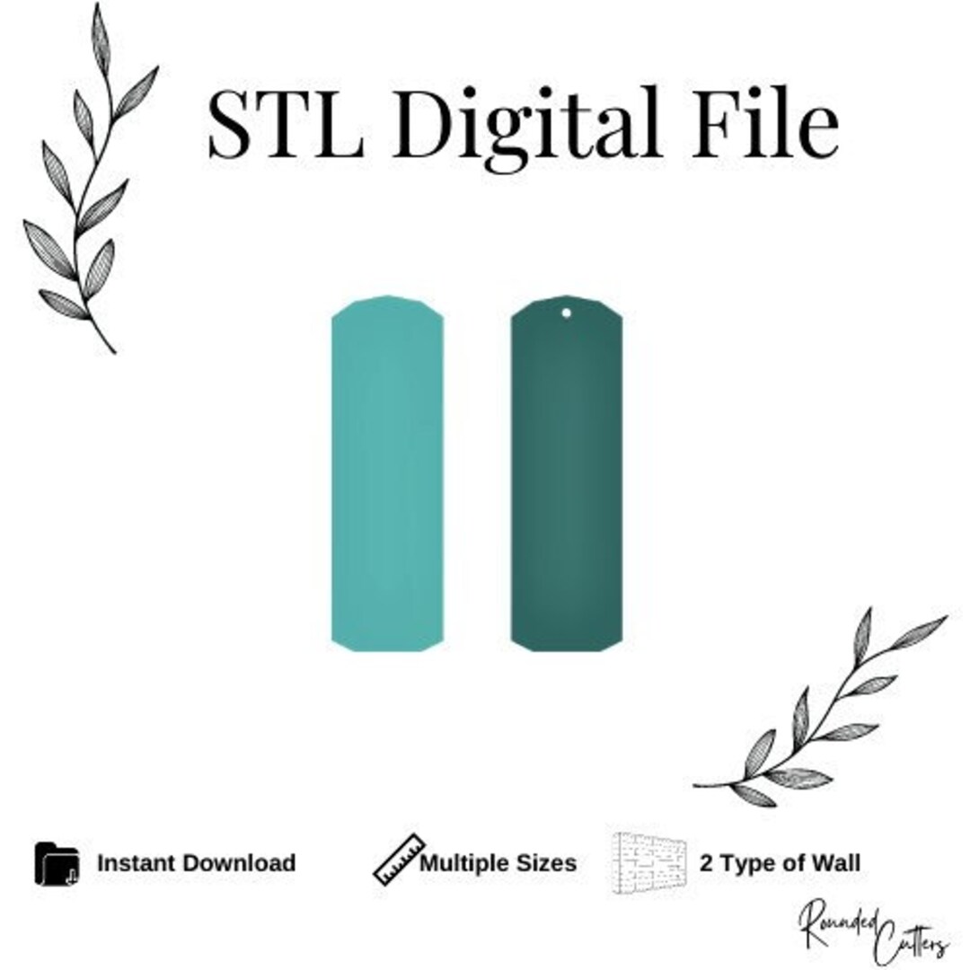 Bookmark #7 Cutter, Digital STL File, 2 Cutter Versions, Instant ...