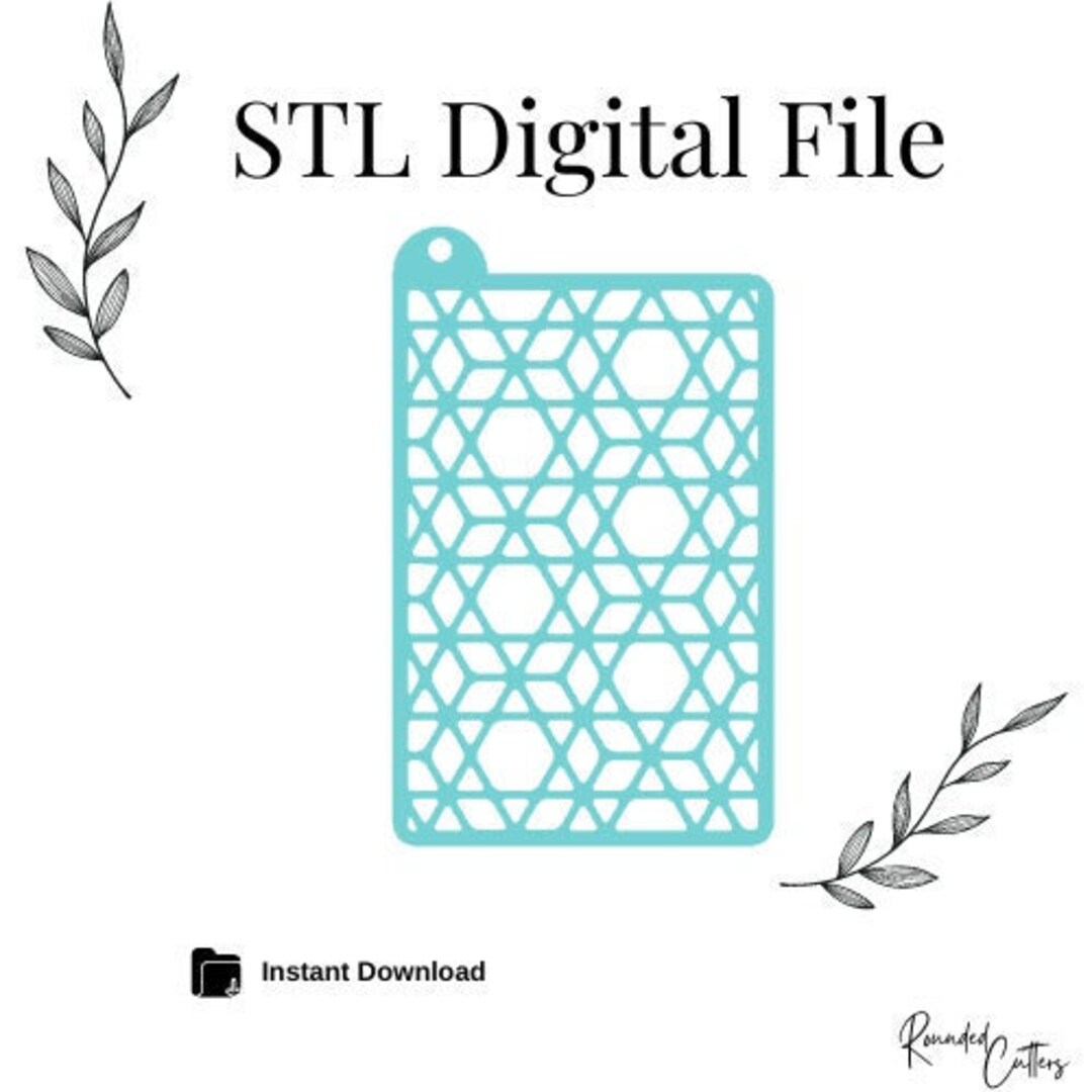 Stencils #67 for Polymer Clay, Digital STL File, Instant Download, STL ...