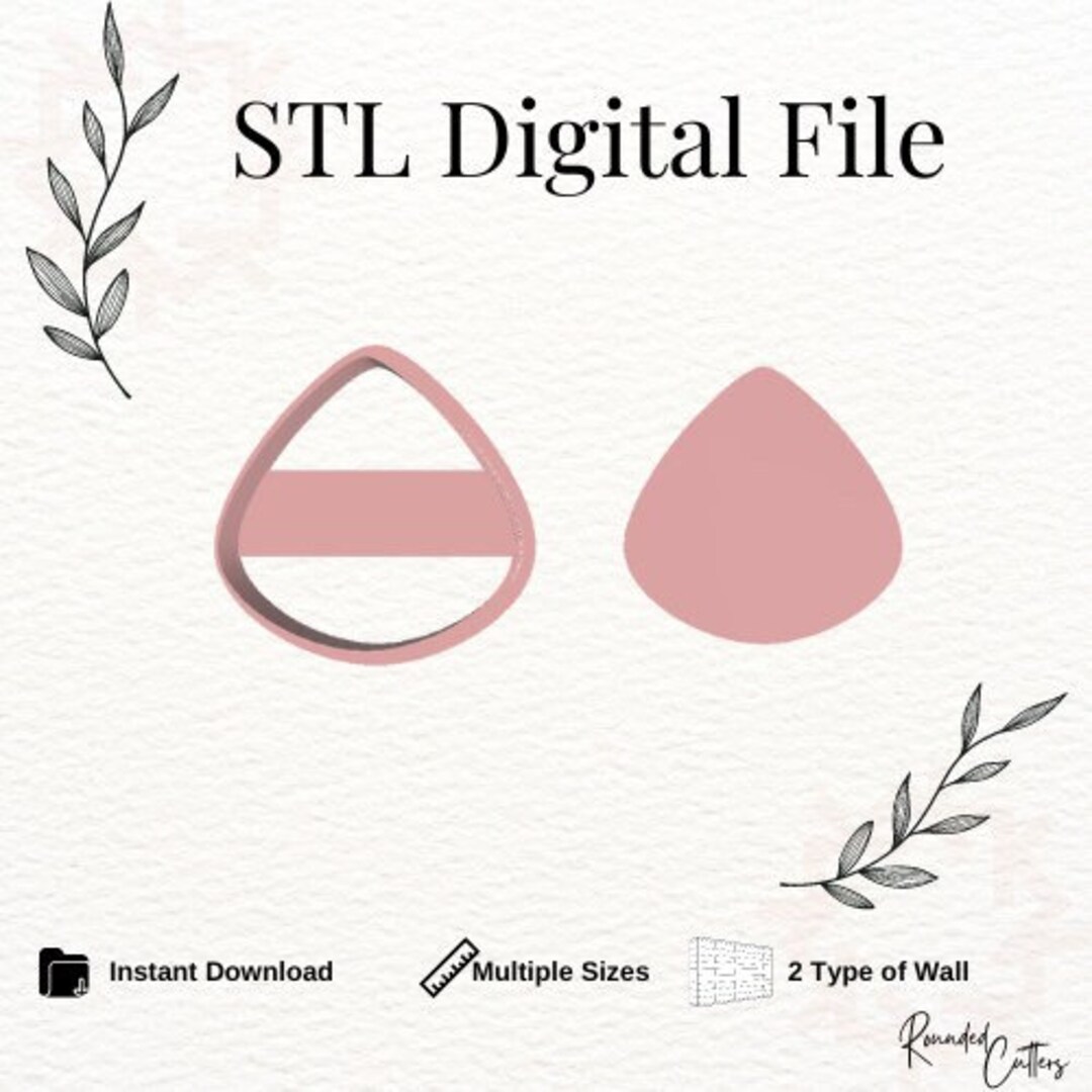 Round Triangle Polymer Clay Cutter, Digital STL File, Multiple Sizes, 2 ...