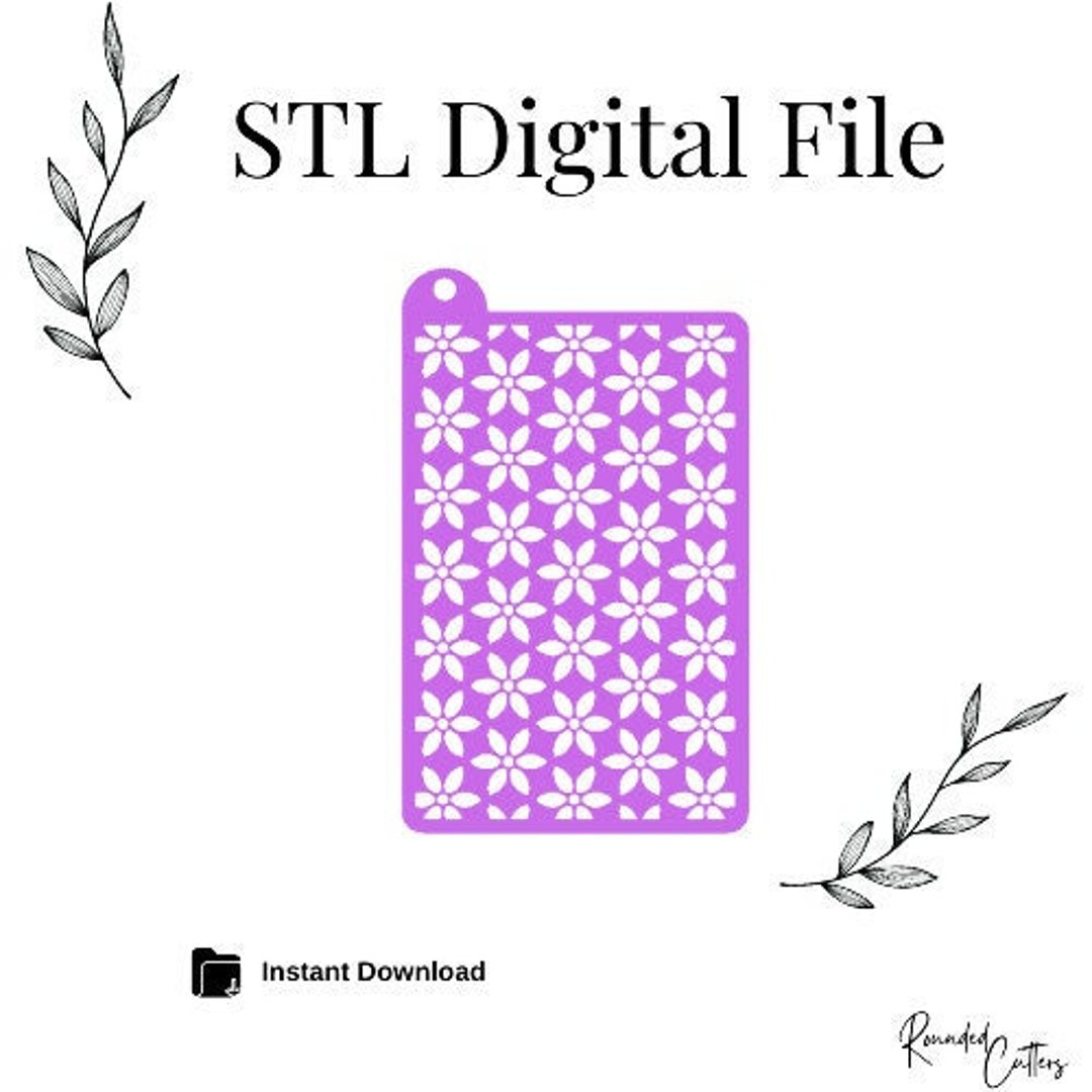 Stencils #48 for Polymer Clay, Digital STL File, Instant Download, STL ...