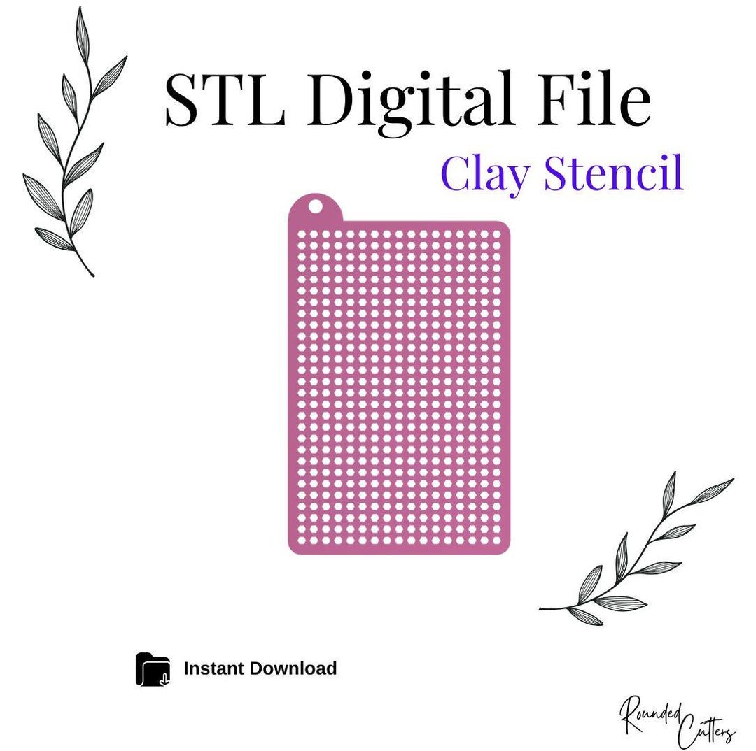 Stencils #114, 3mm Hexagon Stencil for Polymer Clay, Digital STL File ...