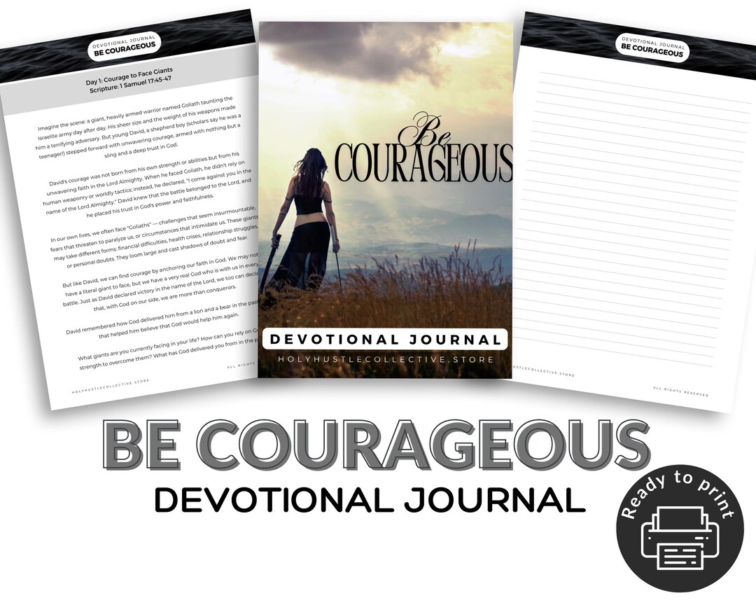 Be Courageous 30-day Devotional Journal: Christian Women (digital ...