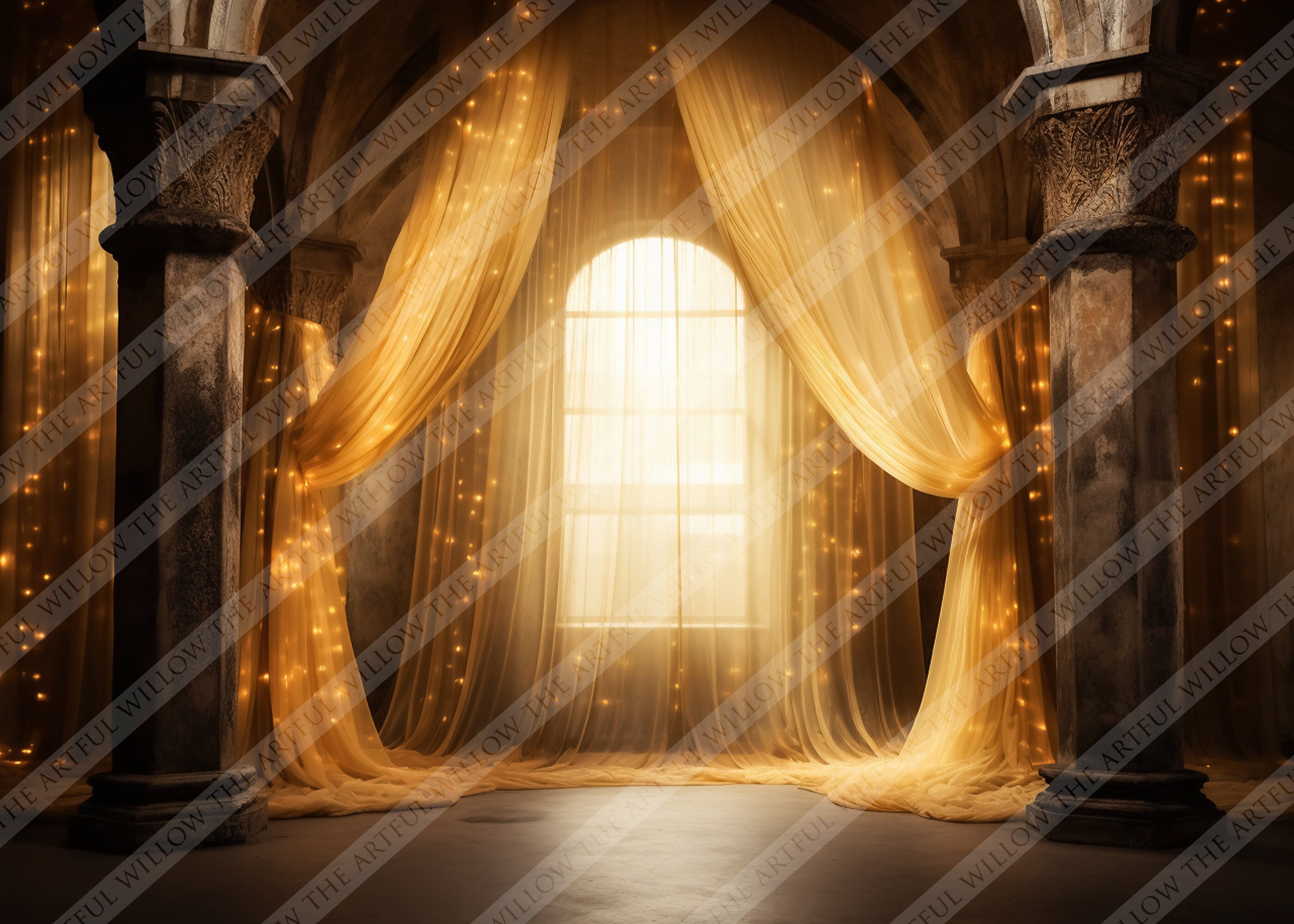 The 'joanna' Digital Backdrop Collection (SET OF 5 Gold and Yellow ...