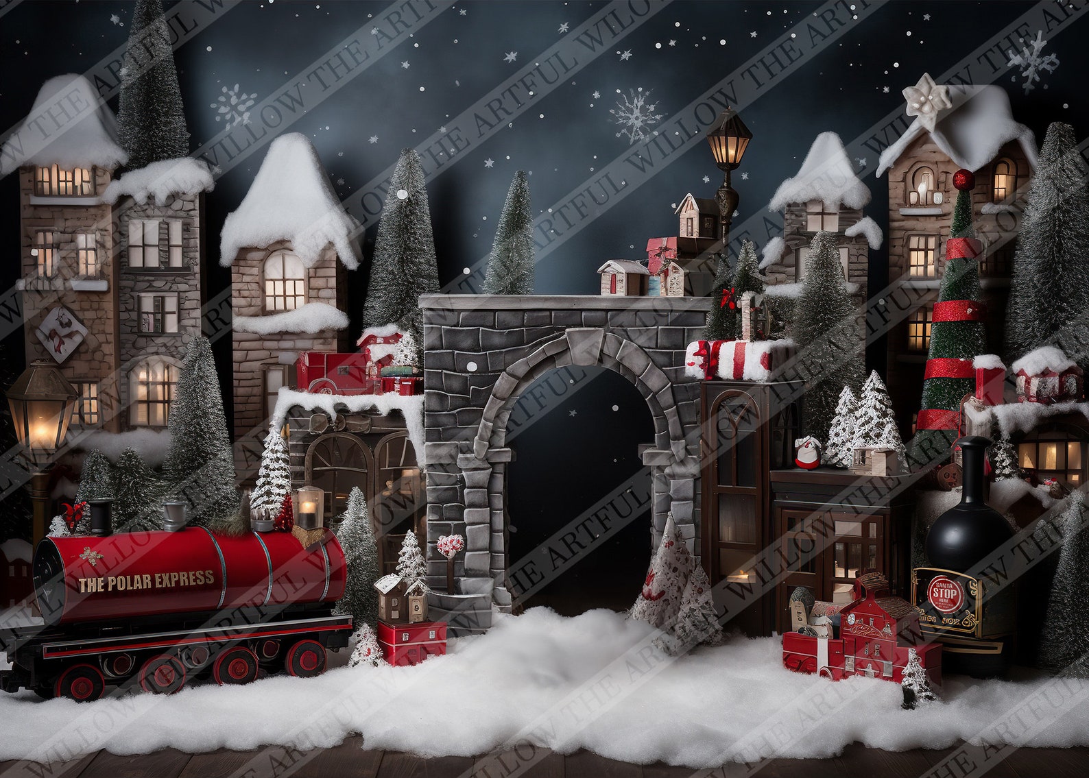 The 'nick' Digital Backdrop Collection SET OF 5 Stunning Festive Model ...