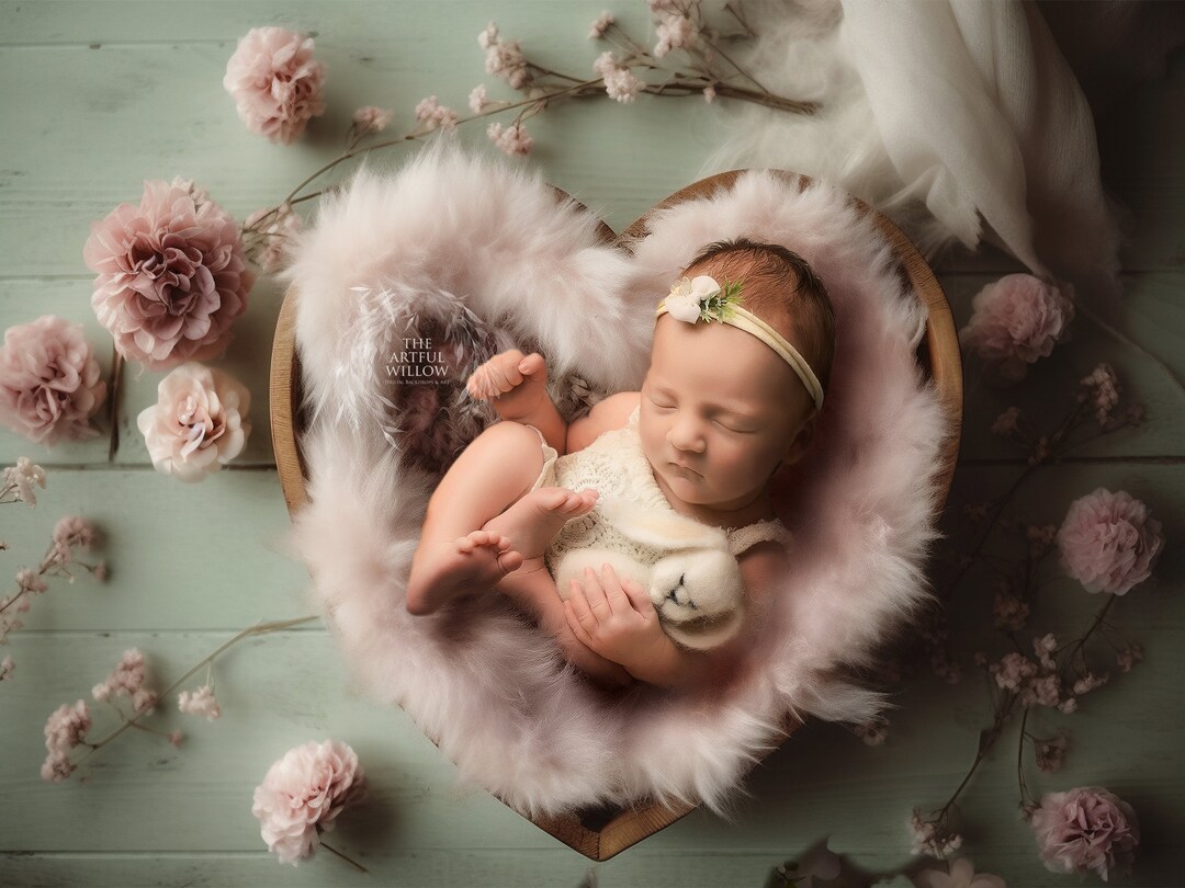 The 'scarlett' Digital Backdrop Collection (SET OF 5 Stunning Heart ...